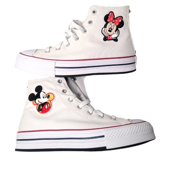 Converse | Shoes | Womens White Chuck Taylor Platforms Customized With ...